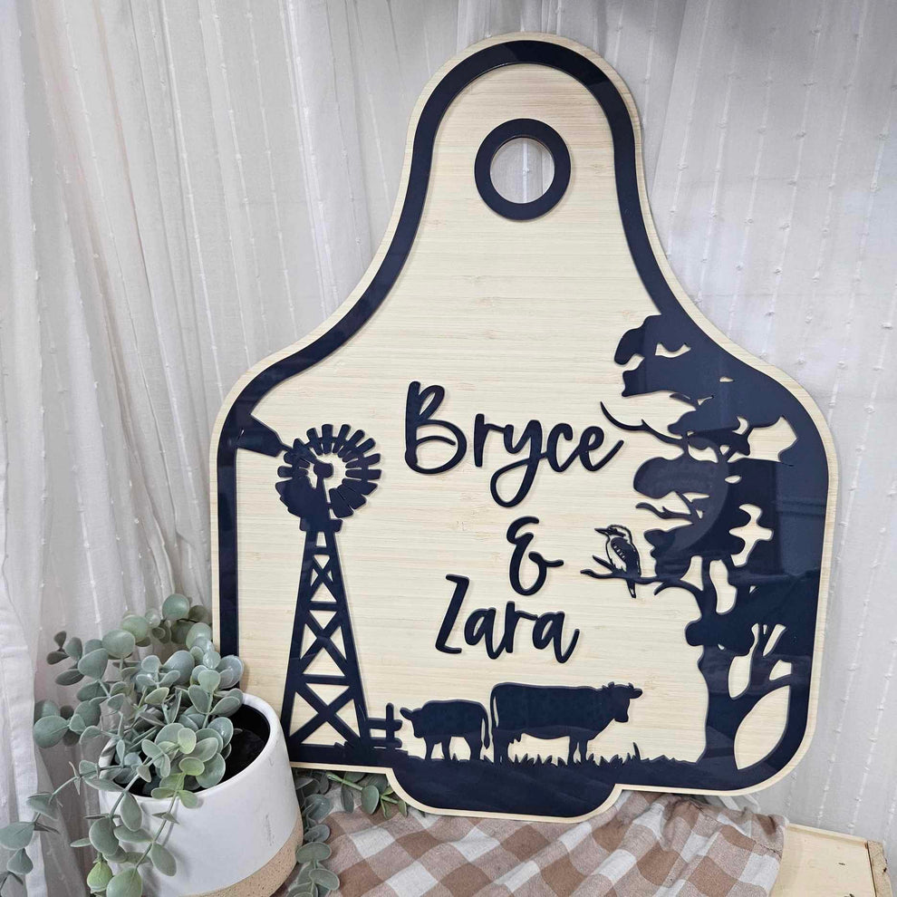 PERSONALISED Ear Tag Wall Decor – Red Hill Creative